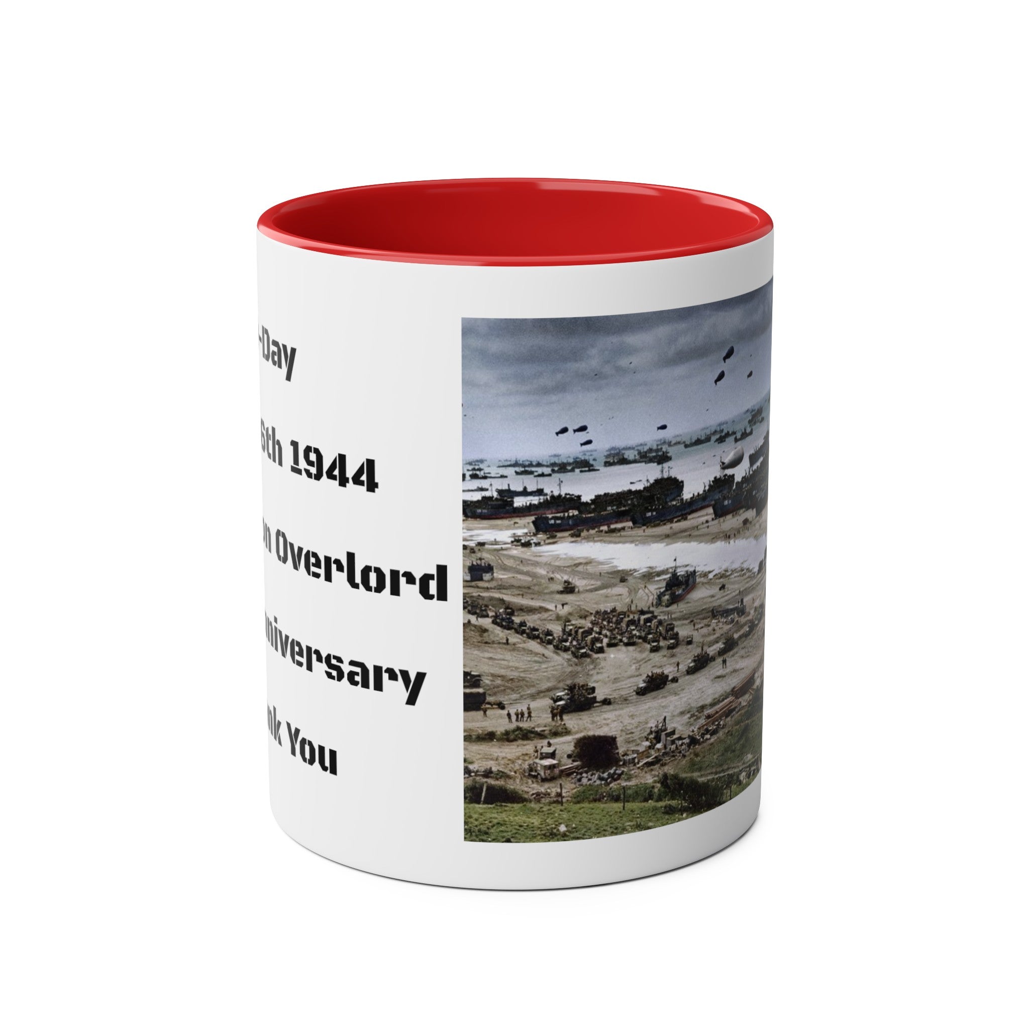 D-Day 80th Anniversary Mug -002 – Here He Goes Again Official Store